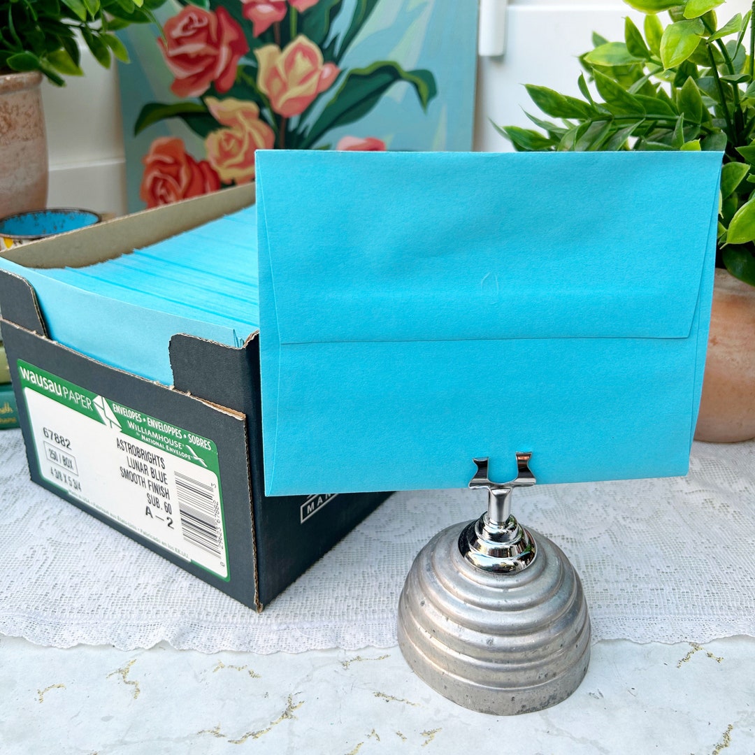 Astrobrights Envelopes Lunar Blue Smooth Finish A-2 245 Envelopes Open ...