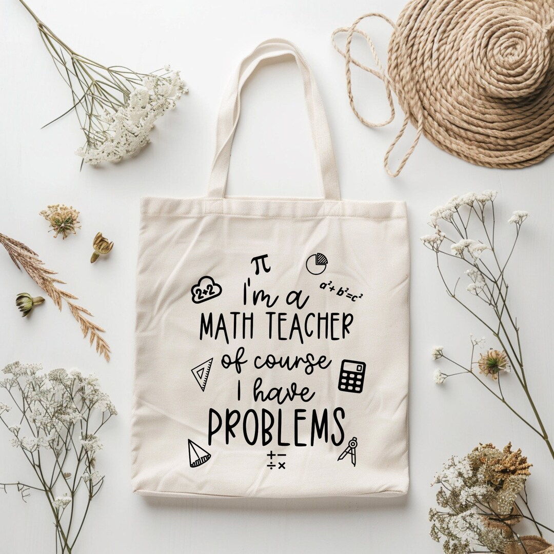 Math Teacher Tote Bag, Gift for Teacher, Appreciation Gift, Last Day of ...
