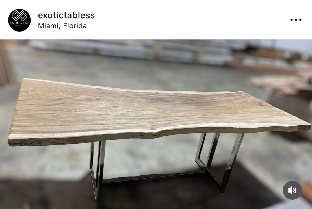 Exotic Live Edge Monkey Pod Dinner Table - Etsy