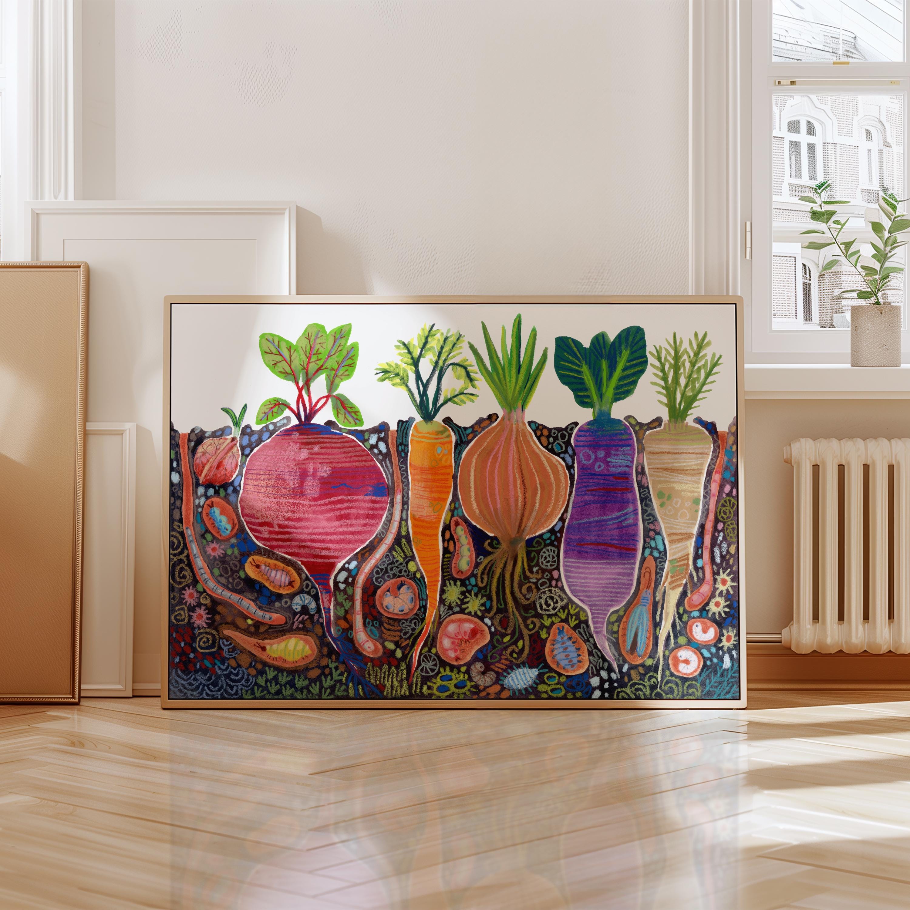 Colorful Root Vegetables Poster: Educational Farm-to-table Nursery ...