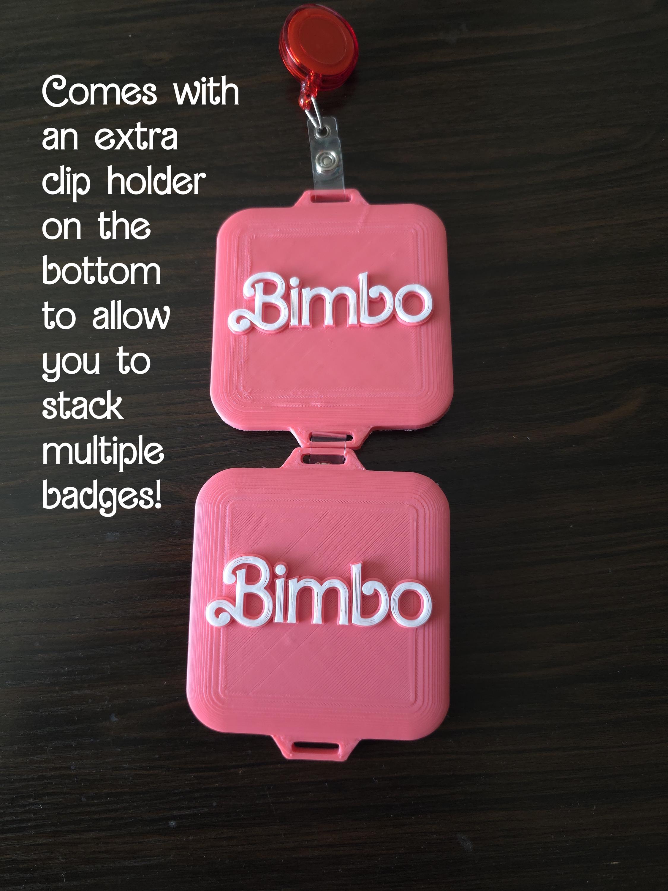 Bimbo Badge, Pink Girly Bimbocore Badge and Charm, Good for Conventions ...