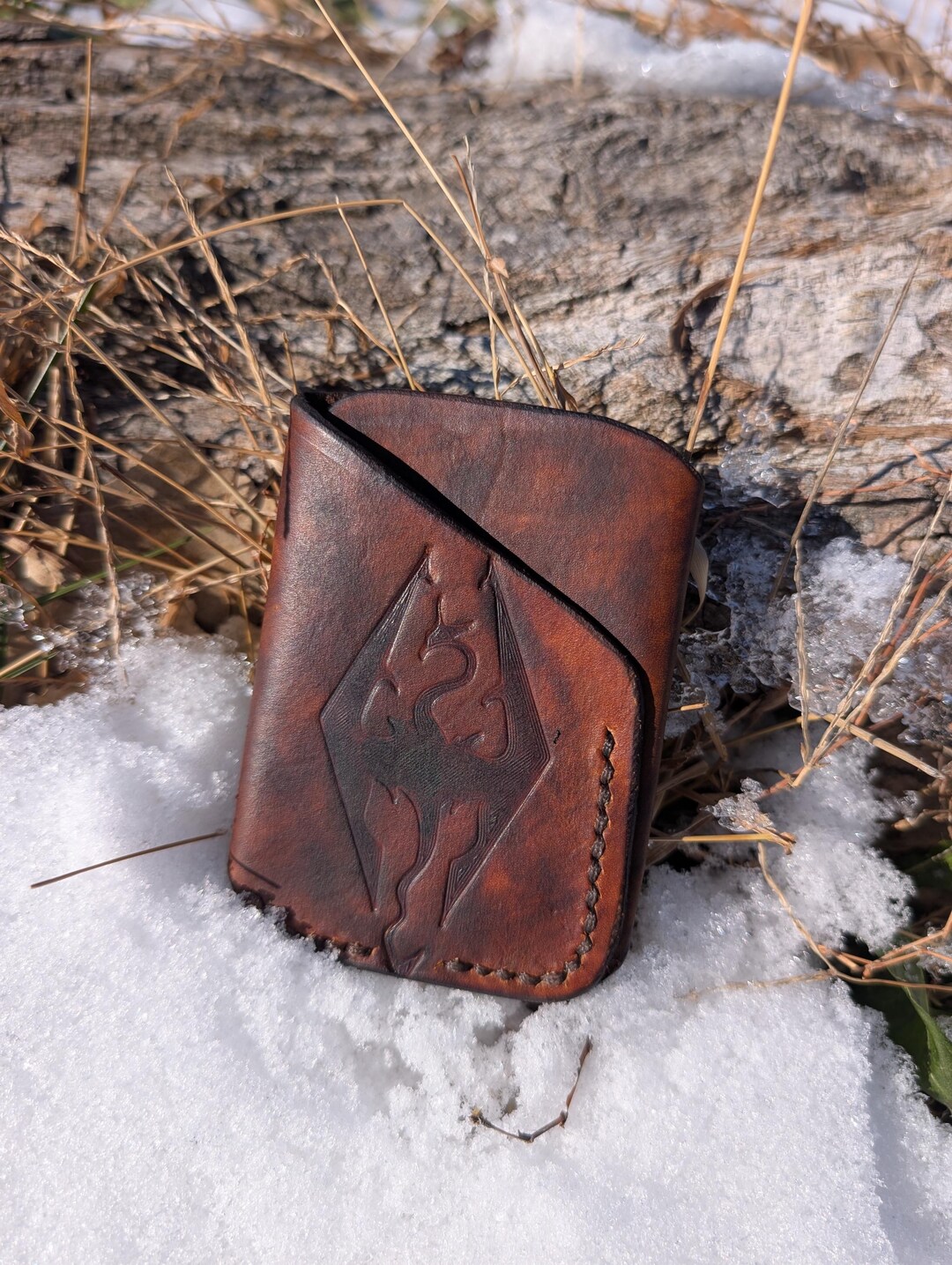 Handmade Skyrim Minimalist Cardslot Wallet - Etsy