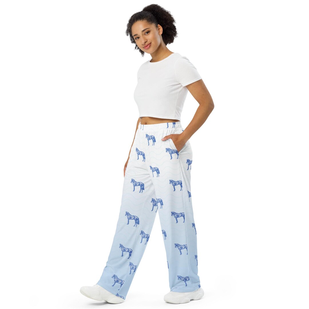 Horse Pajamas, Beautiful Blue Ombre Horse Pajamas, Vintage Horse Pajama ...