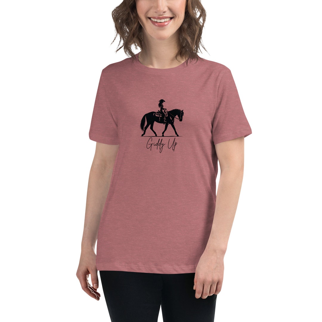 Giddy up Western Horse T-shirt, Horseback Riding Shirt, Equestrian ...