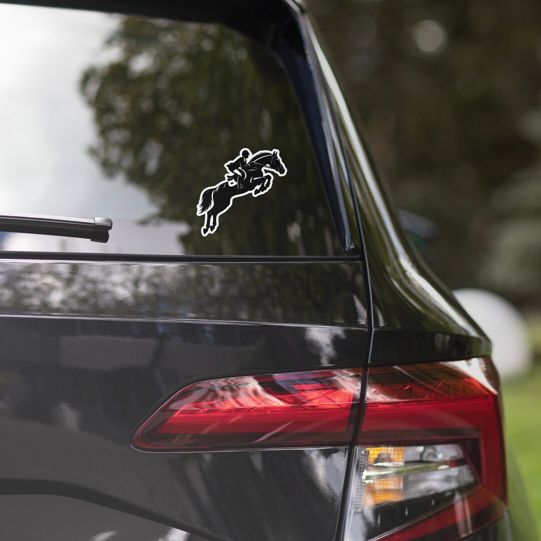 Jumping Horse Bubble-free Sticker, Horse Jumping Sticker, Horse Decal ...