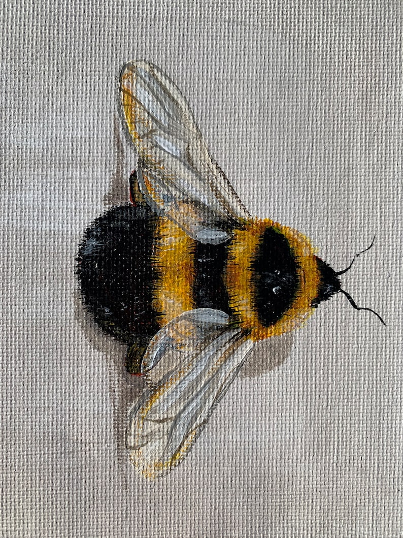 Bumble Bee Original Painting - Etsy