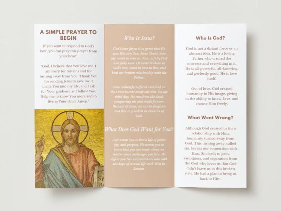 Catholic Good News Pamphlet | Printable | Evangelization | Christian ...