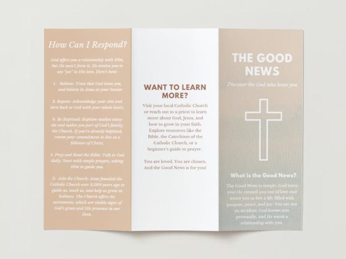 Catholic Good News Pamphlet | Printable | Evangelization | Christian ...