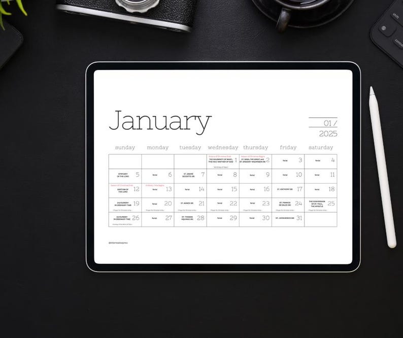 2025 Liturgical Calendar With Feast Days for Canada Printable Catholic ...