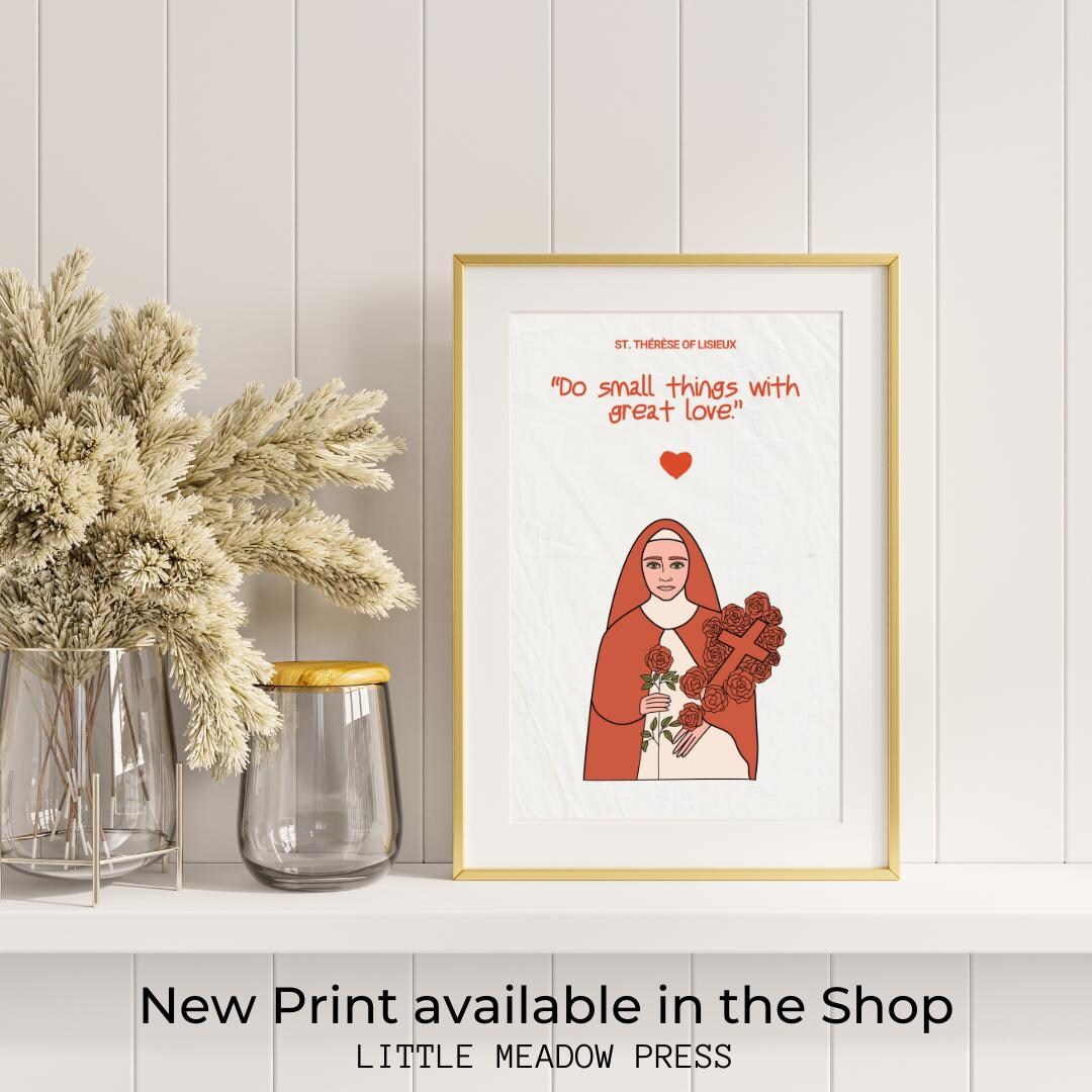 St. Thérèse of Lisieux Wall Art - the Little Way Wall Art - Catholic ...