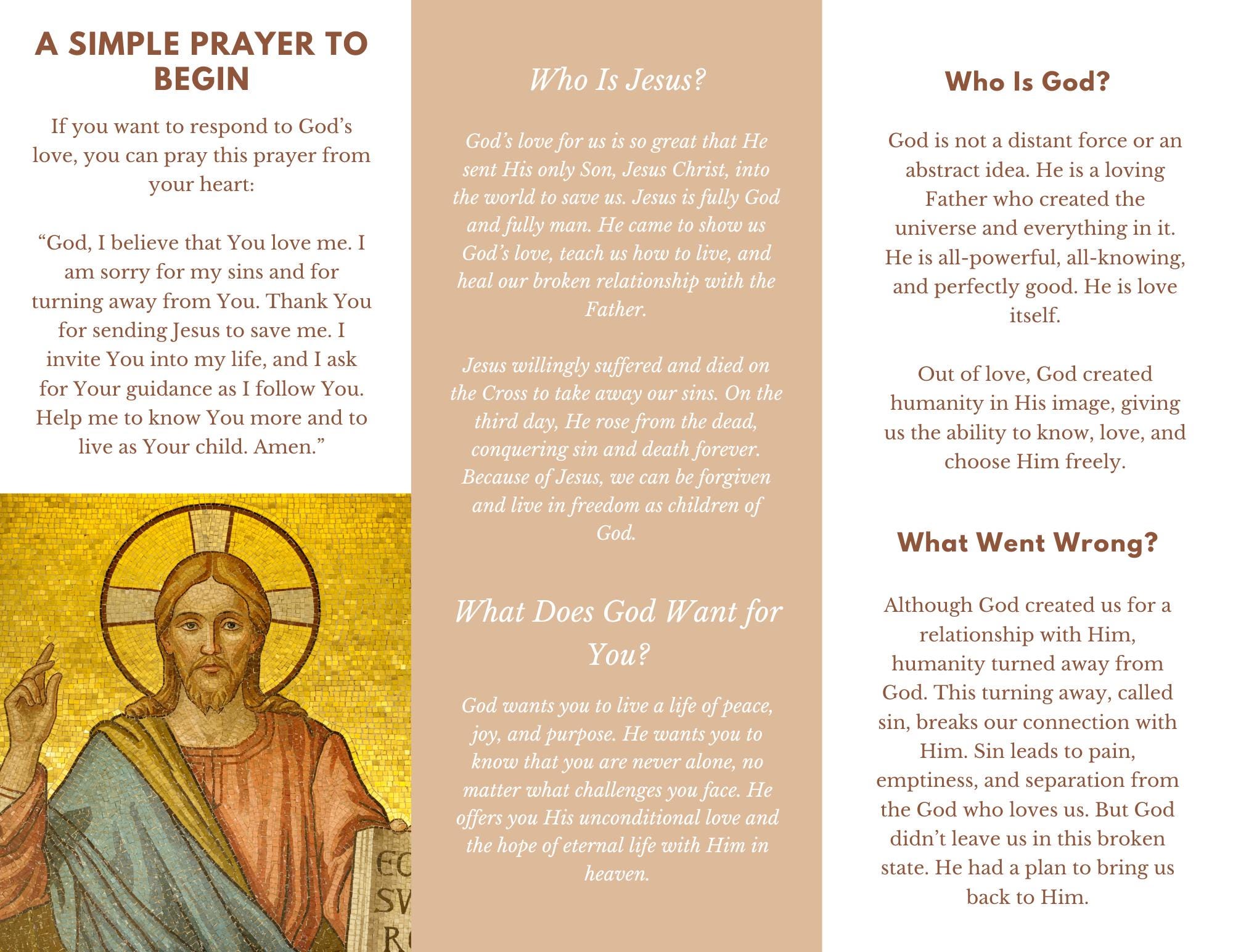 Catholic Good News Pamphlet | Printable | Evangelization | Christian ...