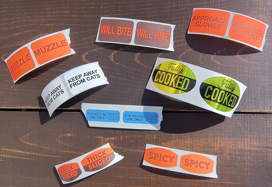 Prank Stickers Pack. for Rectal Use Only, Will Bite, Spicy, Thick ...