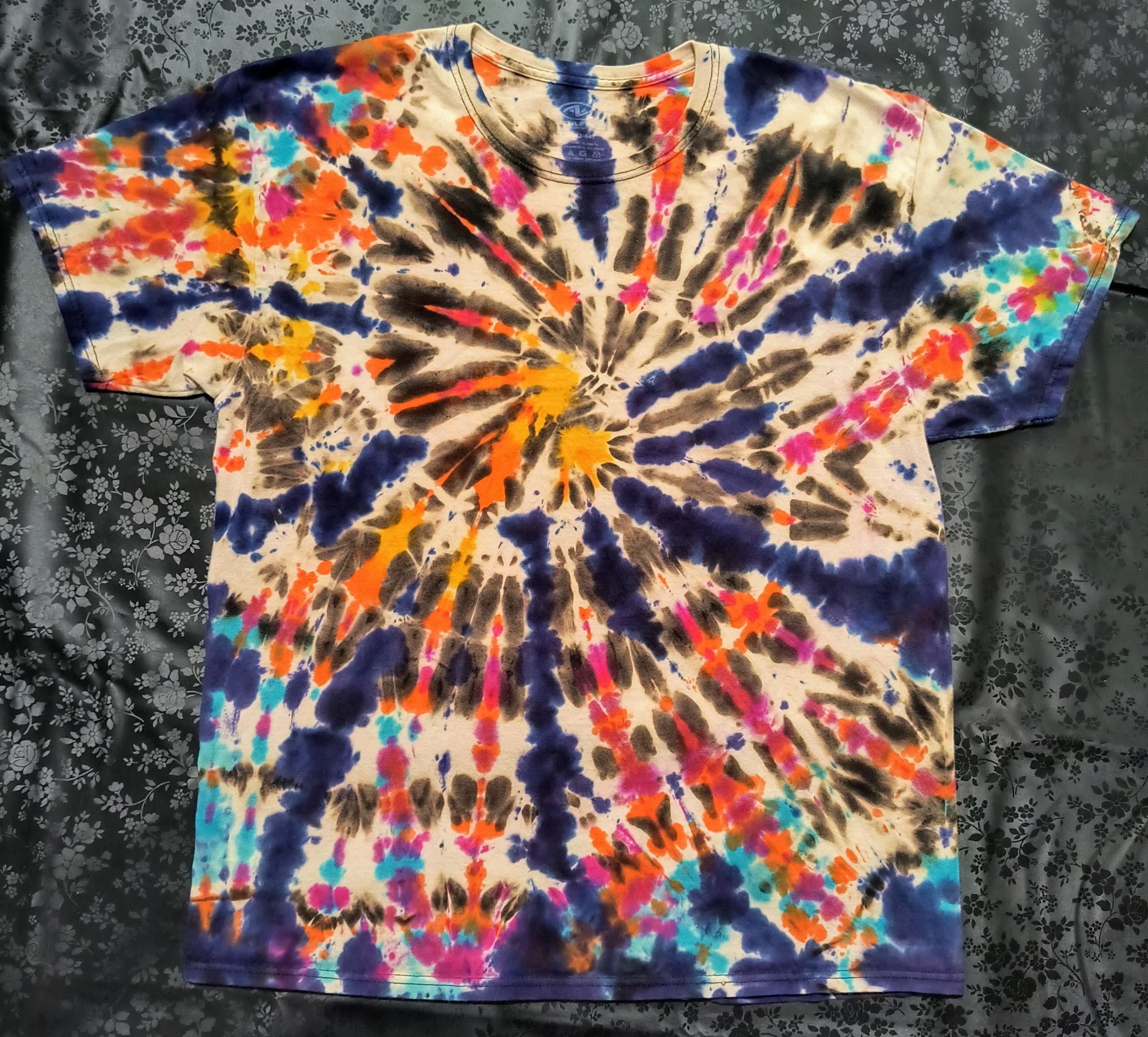 Spiral Rainbow Reverse Tie Dye - Etsy