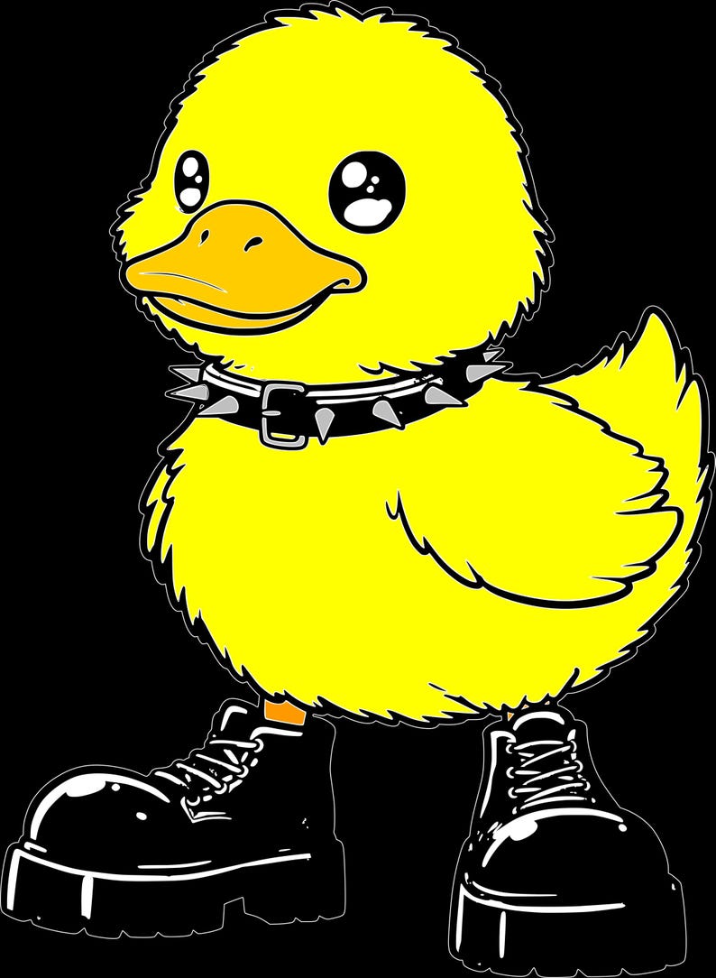 Punk Duck Digital Files SVG and PNG - Etsy