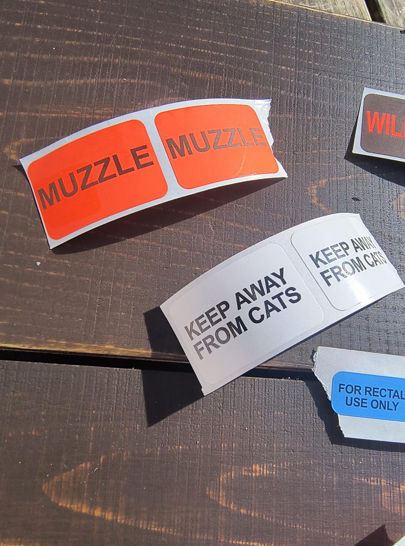 Prank Stickers Pack. for Rectal Use Only, Will Bite, Spicy, Thick ...