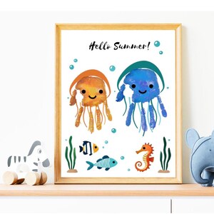 Summer Handprint Craft for Kids Summer Handprint Art Preschool Activity ...