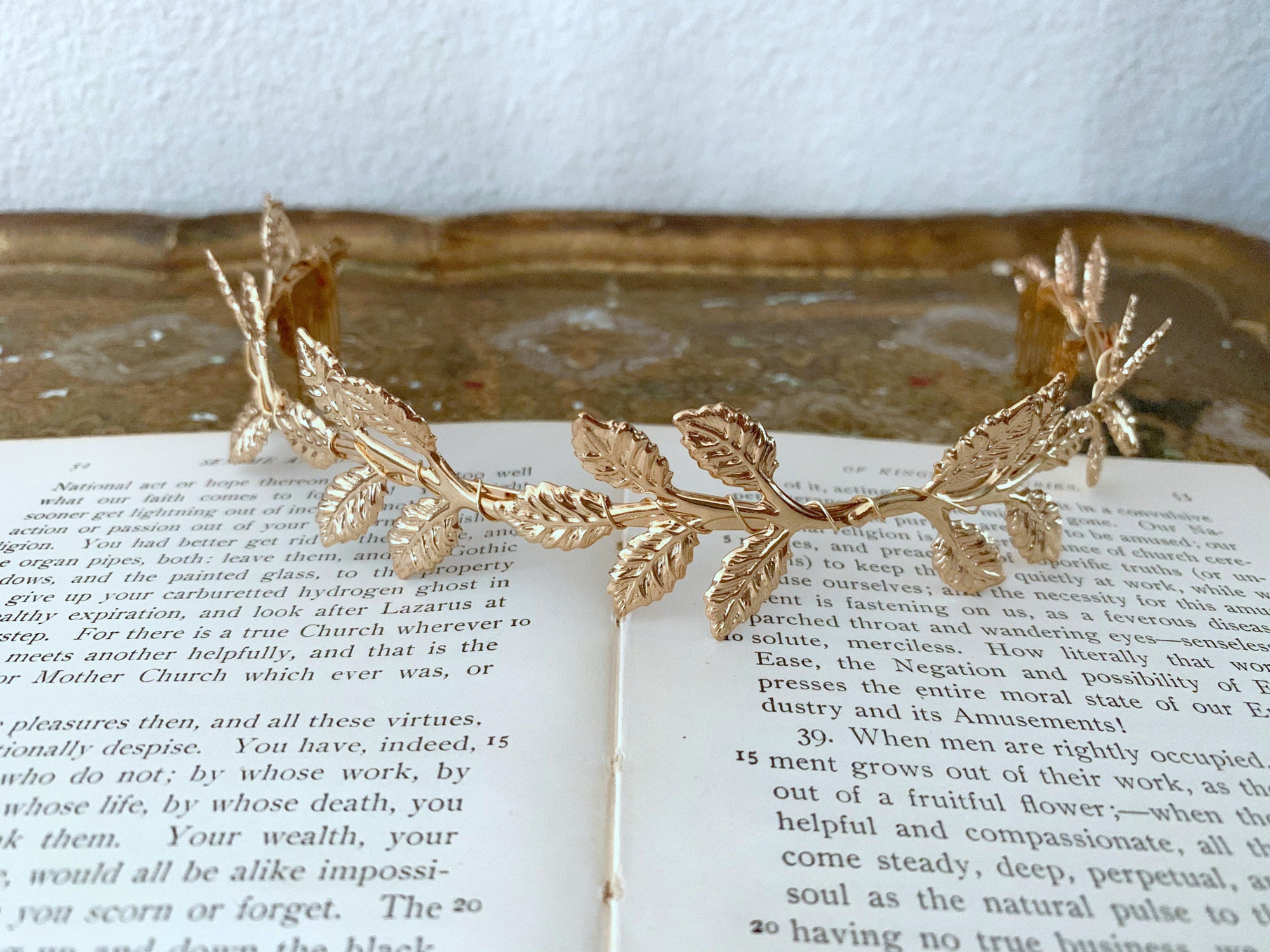 Gold Leaf Tiara Crown