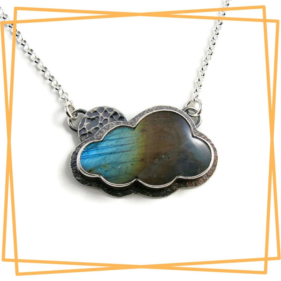 Spectrolite Cloud Necklace Silver Linings Jewelry 925 Artisan Jewelry ...