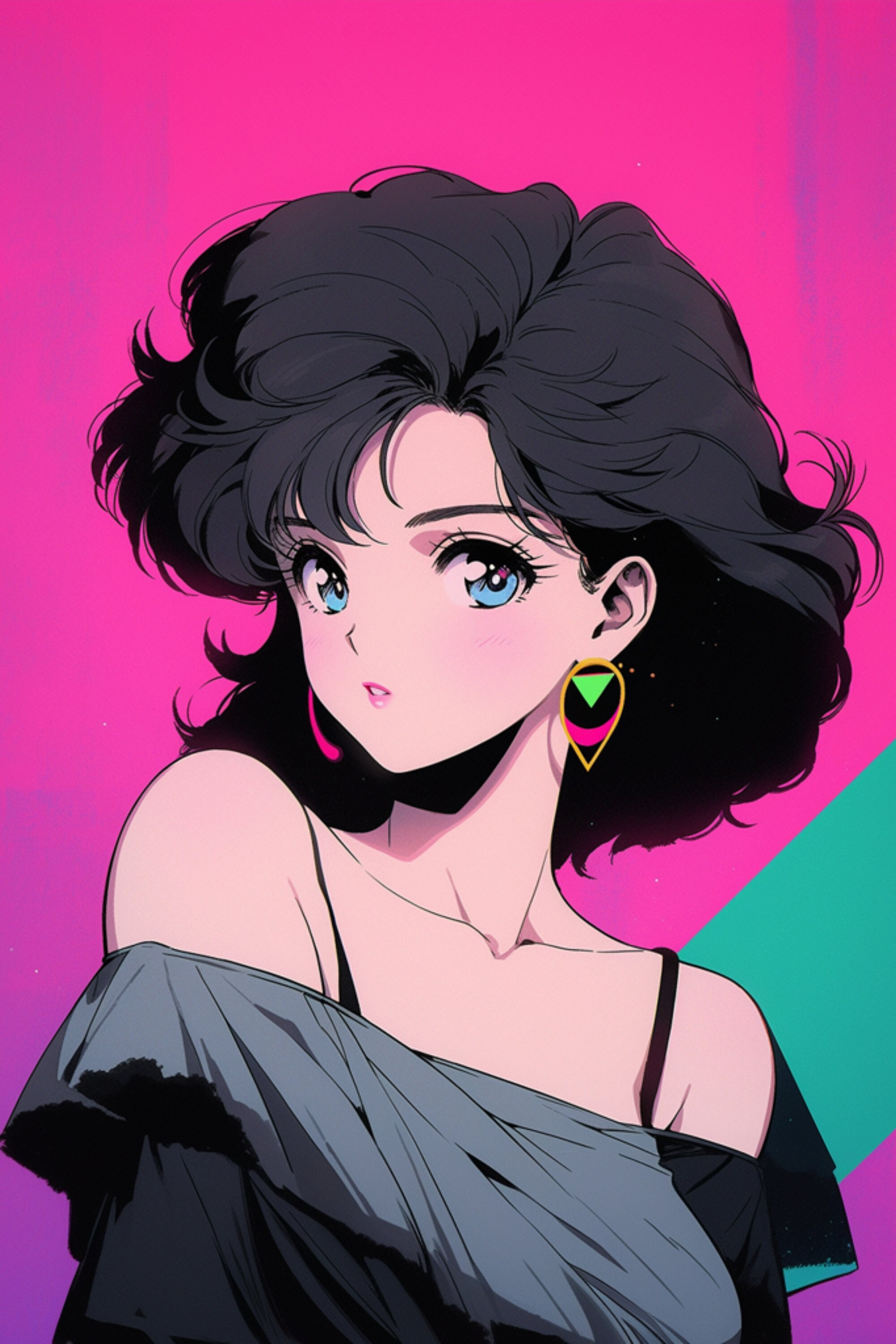 90s Anime Character Anime Poster, Manga Poster, Digital Download, Wall ...