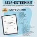Self Esteem Worksheets Bundle, Therapy Worksheets Kit, Self Care ...