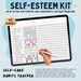 Self Esteem Worksheets Bundle, Therapy Worksheets Kit, Self Care ...