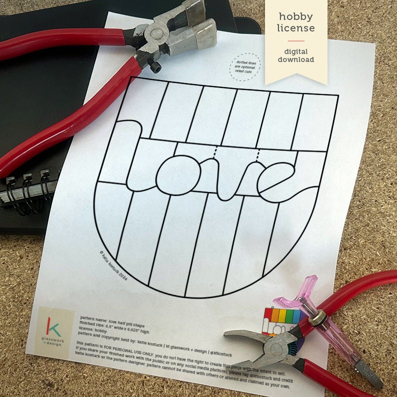 PATTERNS . Love . Pride . Stained Glass . Digital Download . Hobby ...