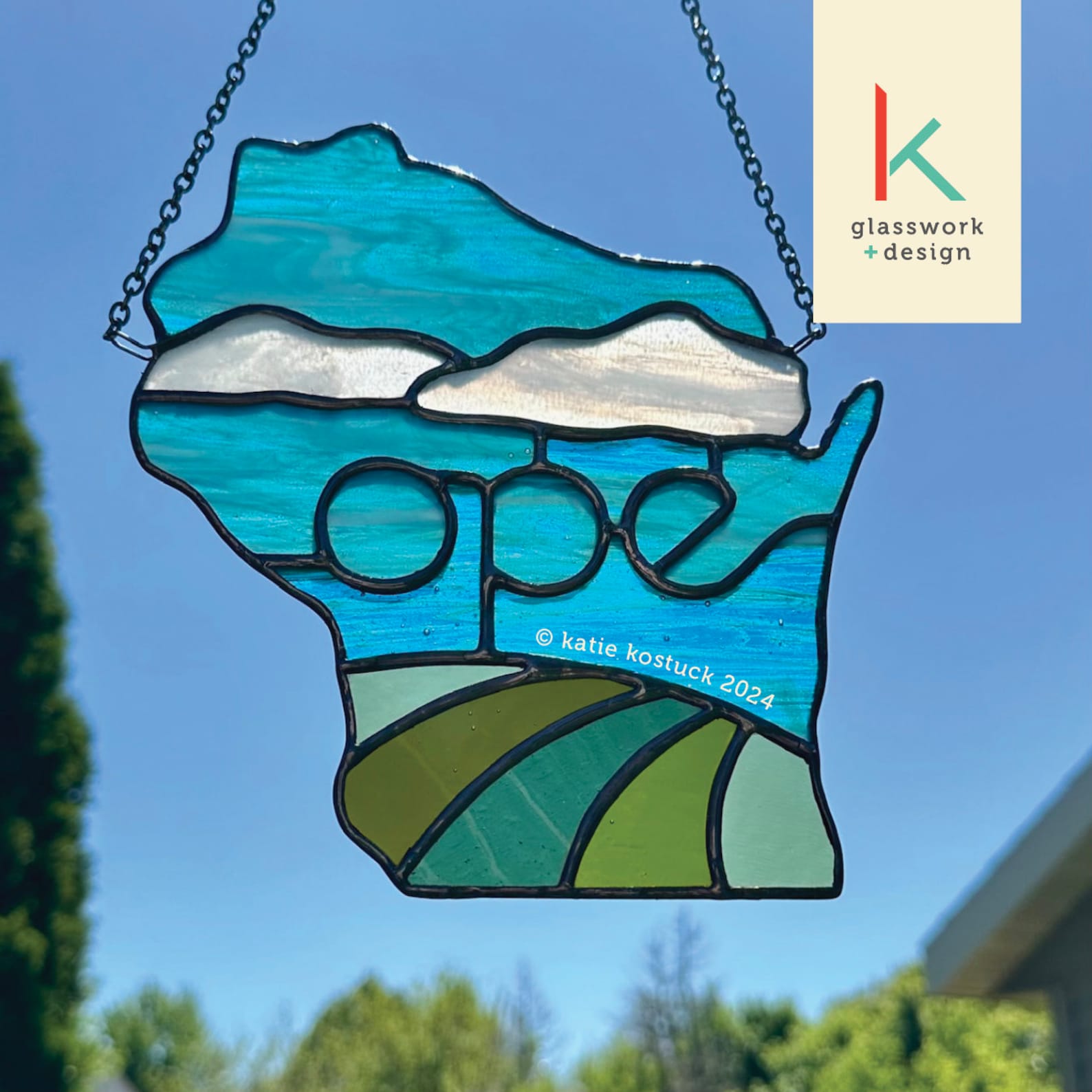 PATTERN . Ope Wisconsin . Stained Glass . Midwest . Digital Download ...