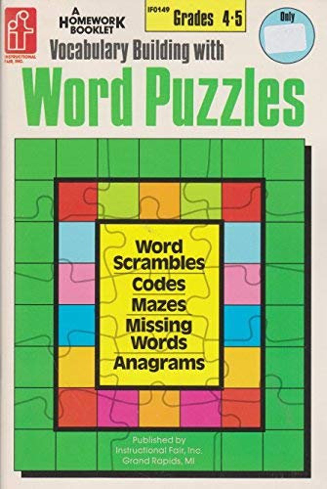 Vocabulary Building With Word Puzzles-paperback Workbook - Etsy