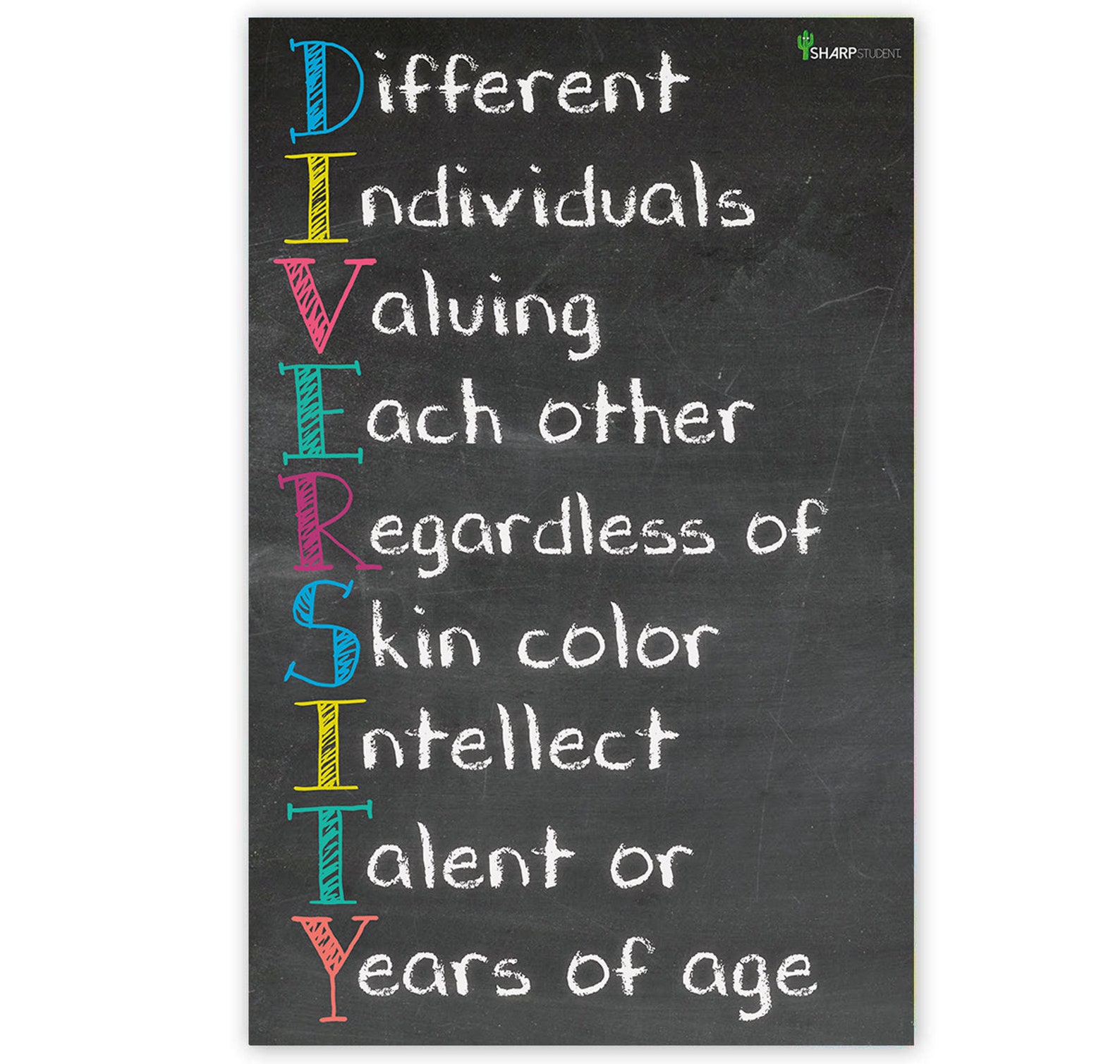 Diversity Growth Mindset Educational Printed 11x 17" Poster Kids ...