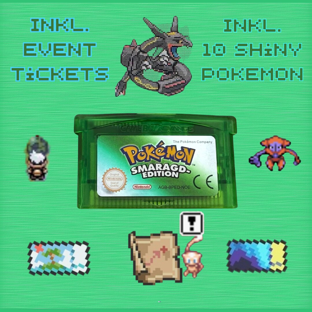 Pokémon: Emerald Edition noe for GBA Incl. Old Sea Chart, Aurora & Aeon ...