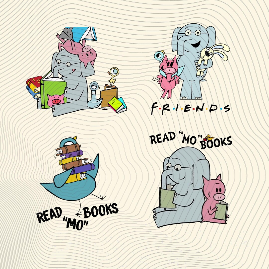 Bundle Elephant and Piggie Png, Back to School Png, First Day of School ...