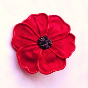 Flanders Poppy Brooch - Large - Etsy