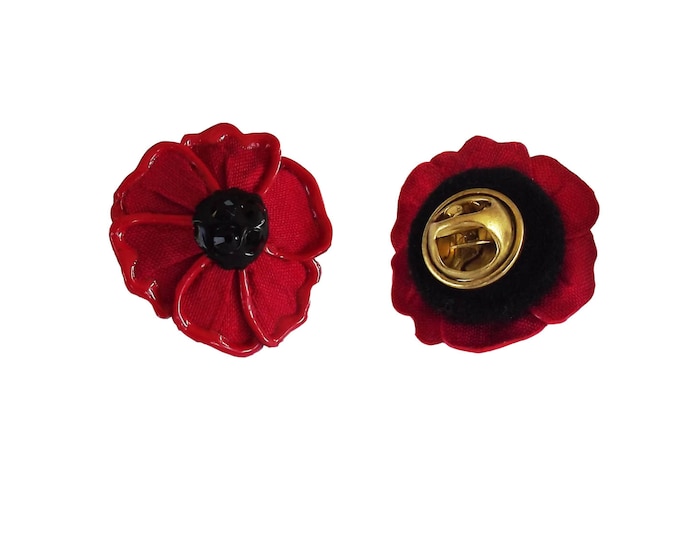 Flanders Poppy Lapel Pin - Etsy