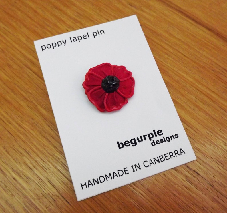Flanders Poppy Lapel Pin - Etsy