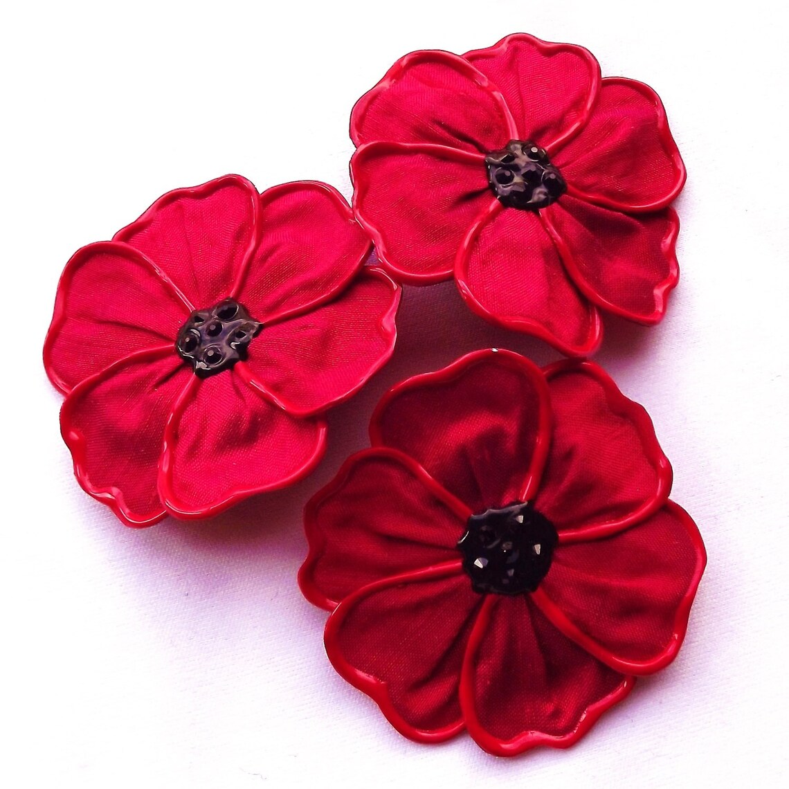 Flanders Poppy Brooch - Small - Etsy