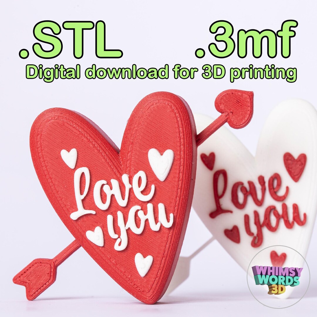 Love You Magnet STL Files - File for 3D Printing, 3mf File, 3d Printer ...