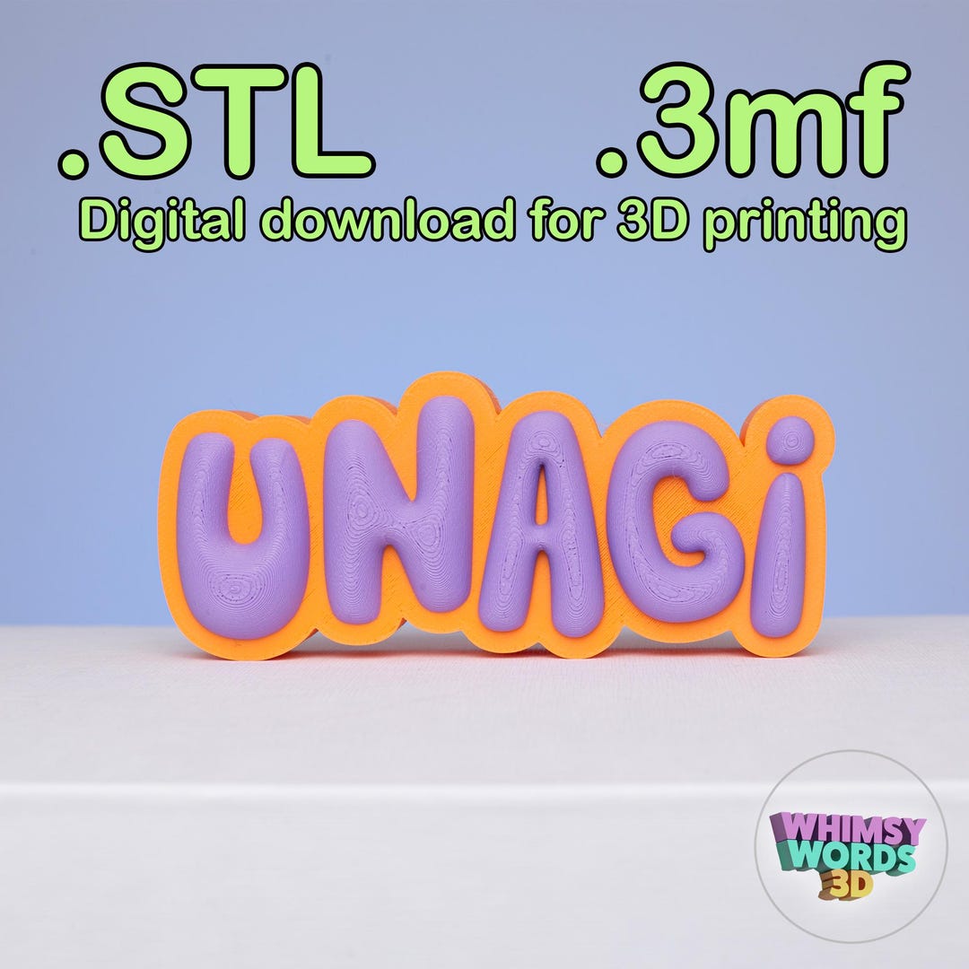 FRIENDS "unagi", 3D Printable Standing Decoration, STL File, 3D File ...
