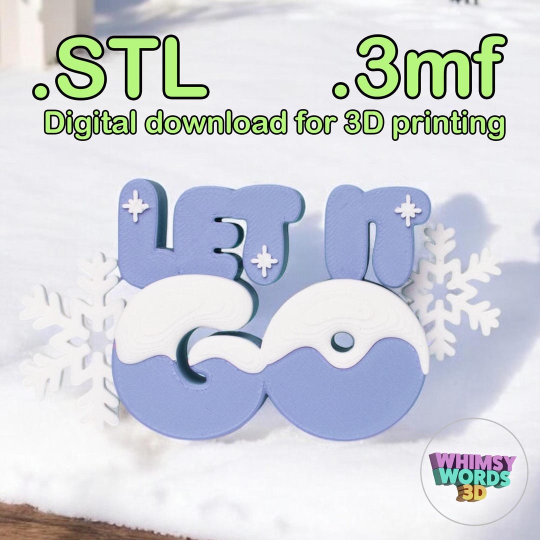 FROZEN, Let It Go, 3D Printable Standing Decoration, STL File, 3D File ...