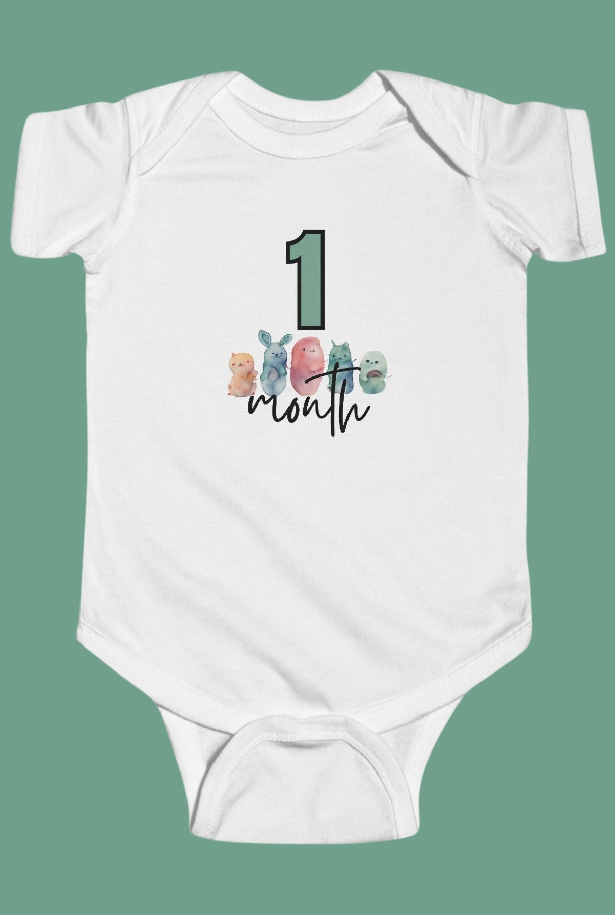 Monthly Milestone Body for Babies. Perfect Gift for Baby Showers. Photo ...