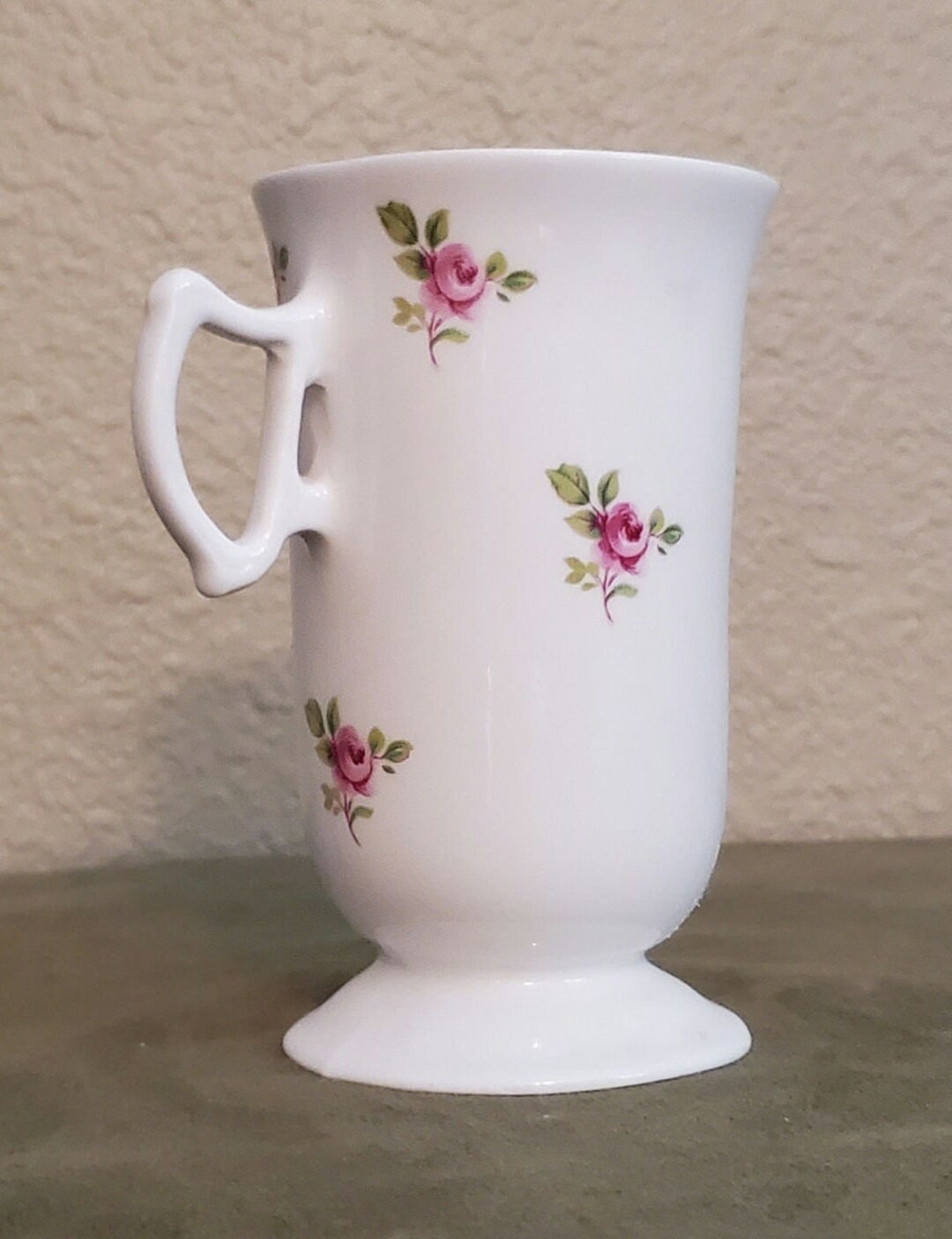 Royal Tara Fine Bone China Pedestal Tea Cup Floral Pattern Rose ...