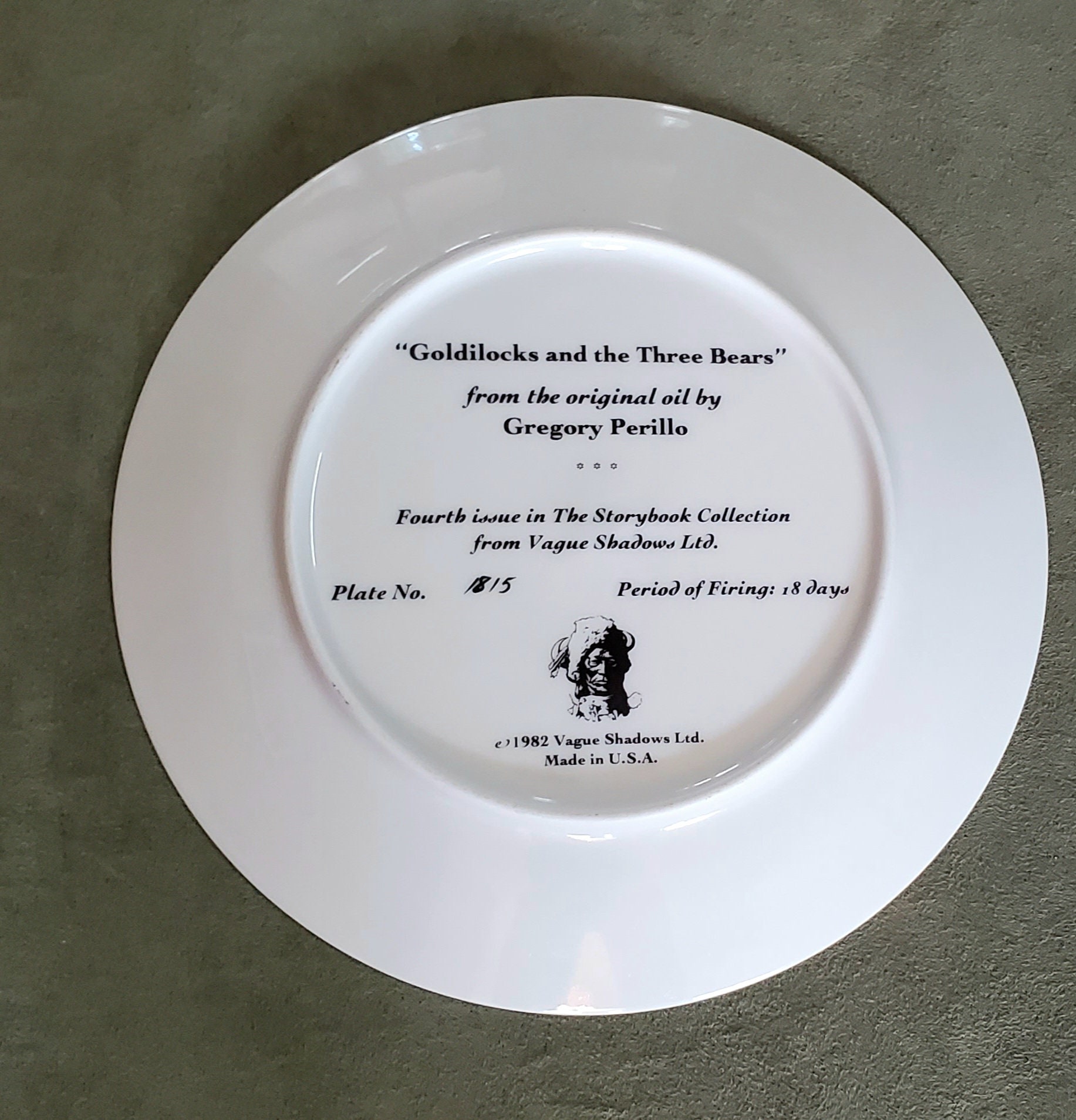 Goldilocks and the Three Bears Collector Plate by Artist Gregory ...