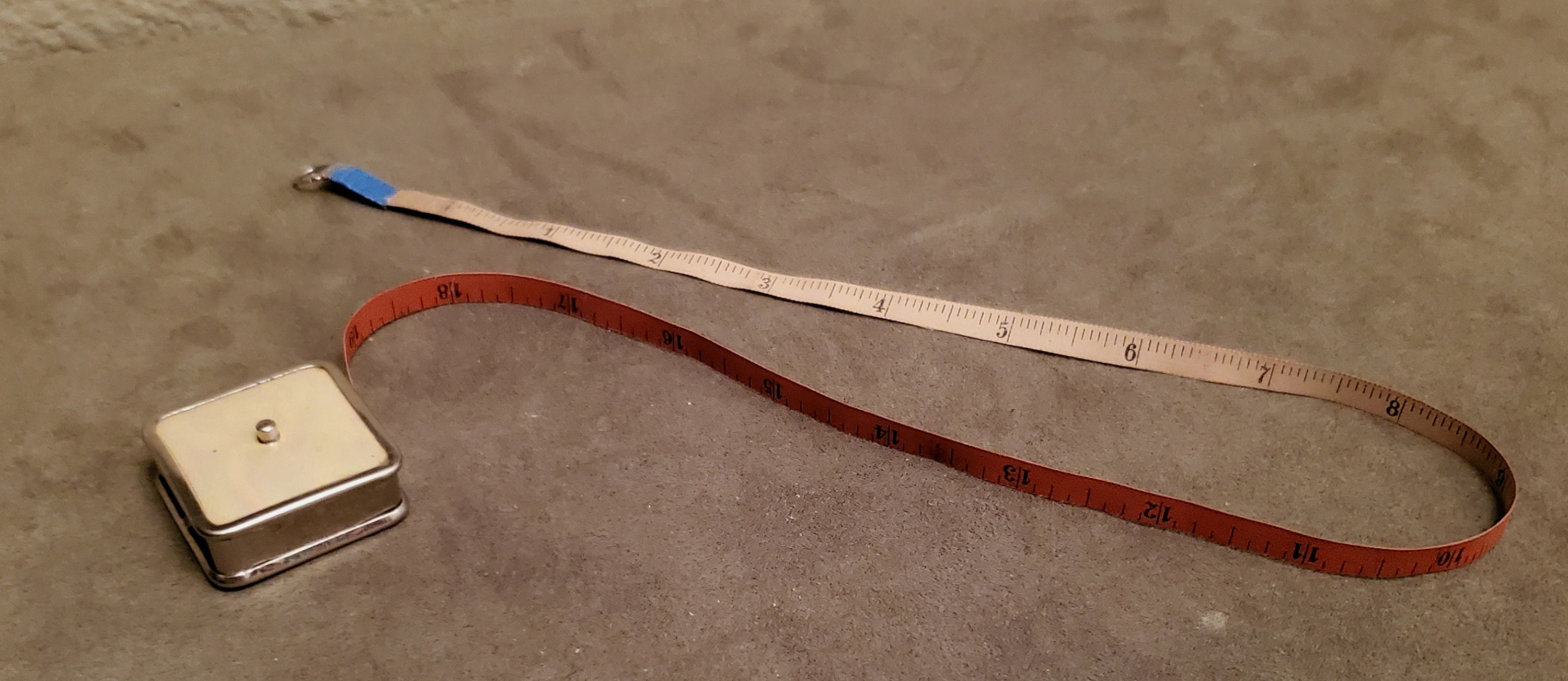 Antique Collectors Pocket Measuring Tape With Top Button Rewind ...