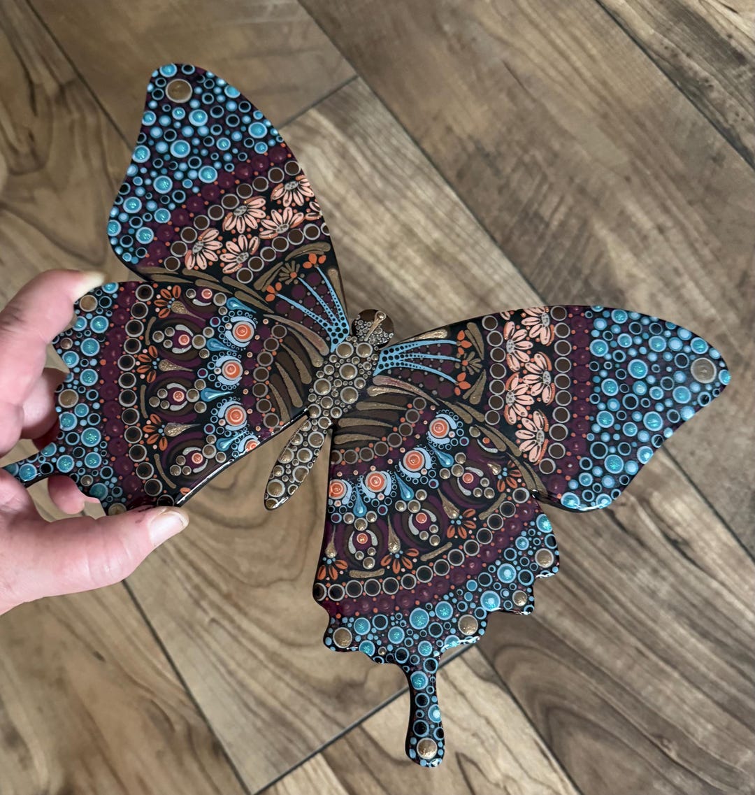 Hand Painted Wood Cut Out: Moth/butterfly - Etsy
