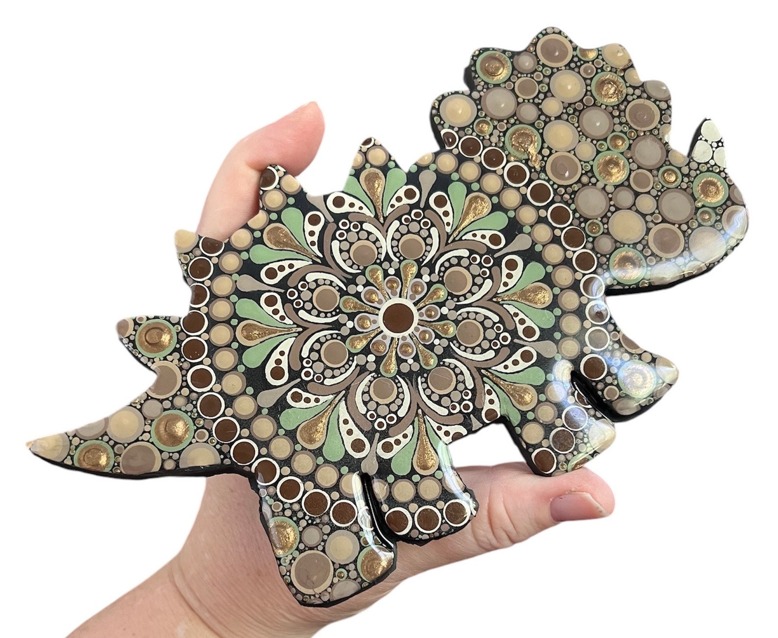 Hand Painted Wood Cut Out: Triceratops - Etsy