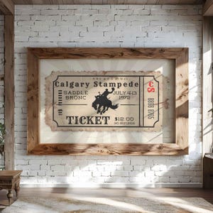 Vintage Rodeo Poster, Retro Calgary Stampede Ticket, Western Cowboy ...