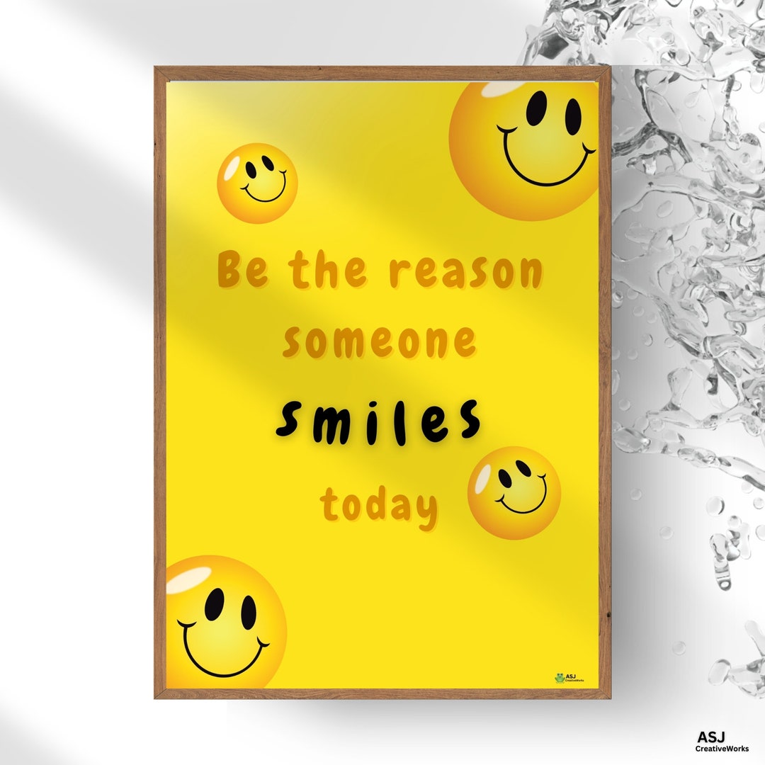 Smile Positive Affirmation Classroom Decor Homeschool Printable Daily ...