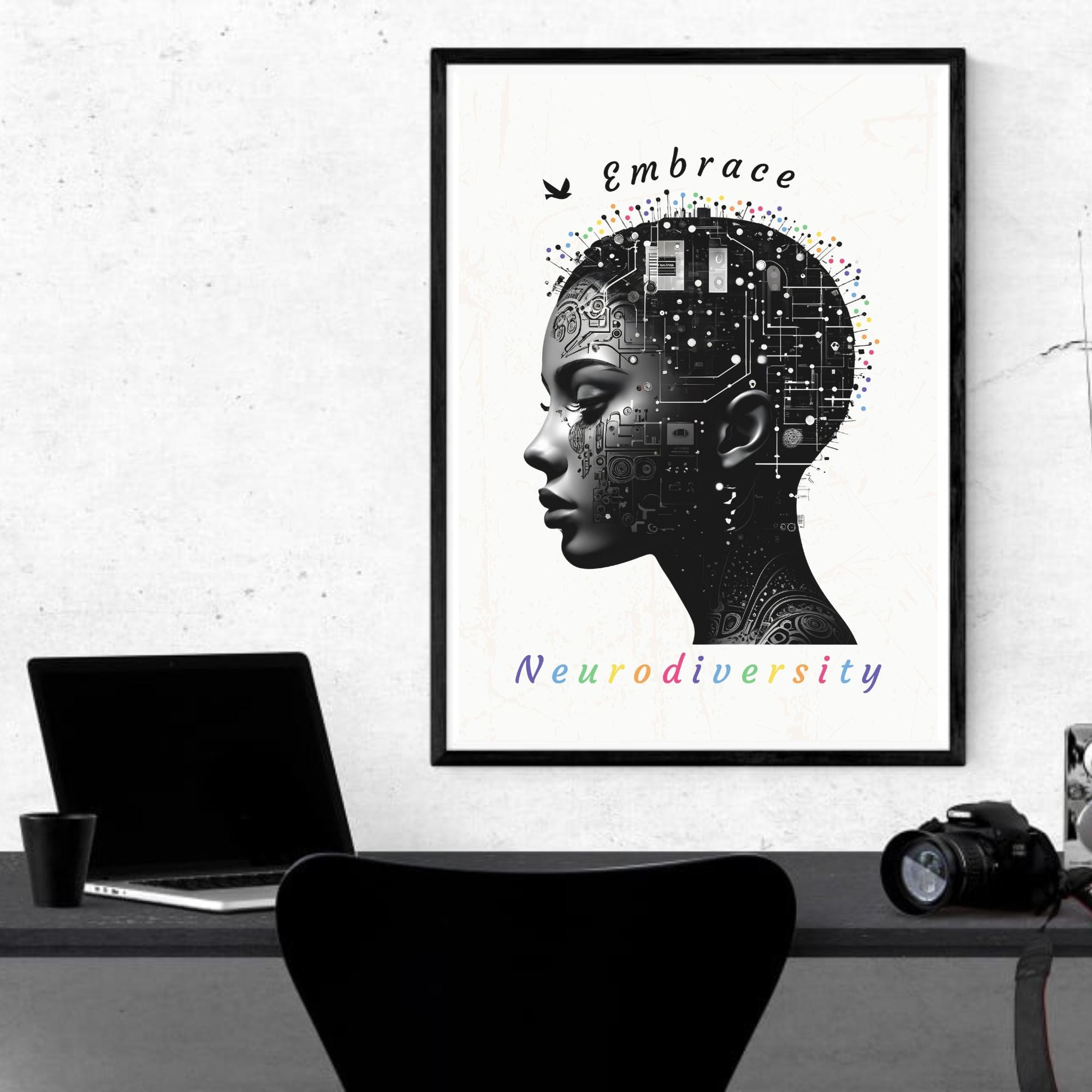 Neurodiversity Print, Mental Health Art, Therapy Poster Therapist Decor ...