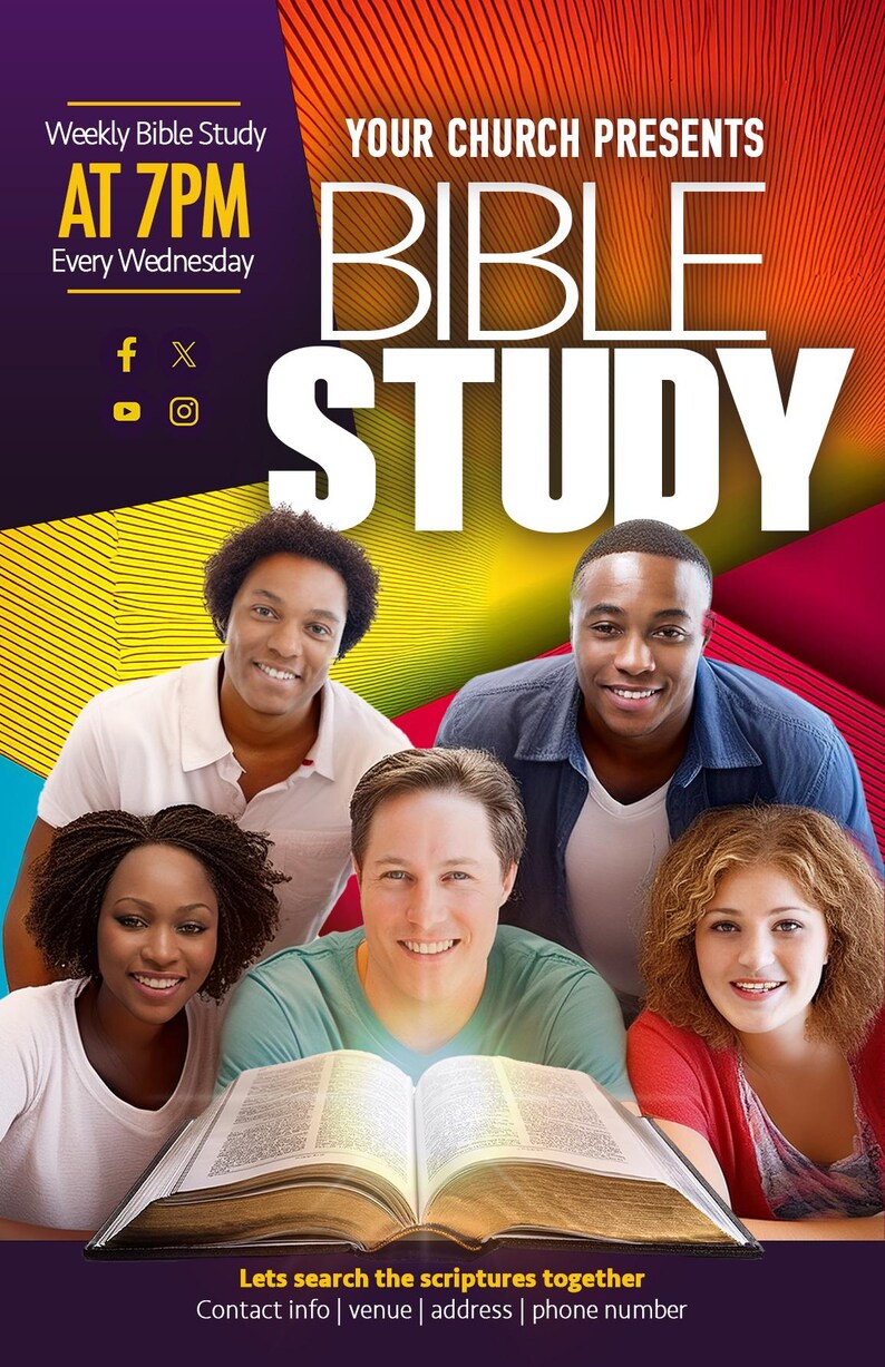 Church Bible Study Flyer - Etsy