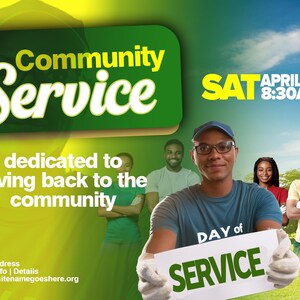 Community Service Flyer - Etsy