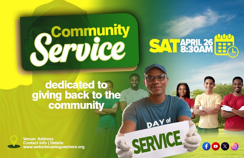 Community Service Flyer - Etsy